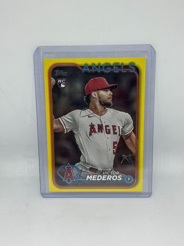 2024 Topps Series 1 Victor Mederos Yellow Boarder Los Angeles Angels | eBay