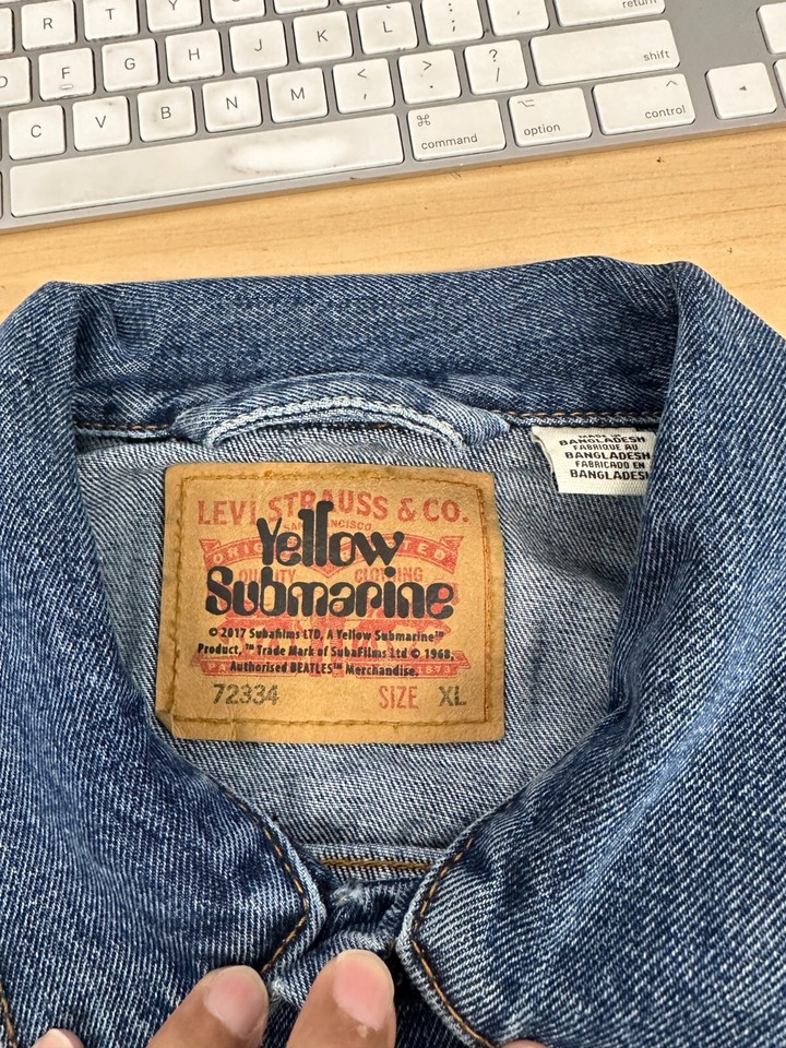 THE BEATLES YELLOW SUBMARINE LEVIS DENIM JACKET LIMITED EDITION | eBay