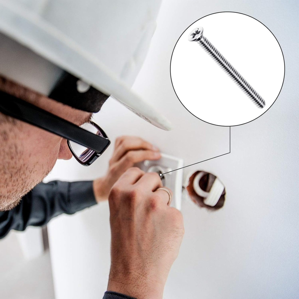 30 Pieces Extra Long Outlet Screws Machine Long Electrical Outlet ...