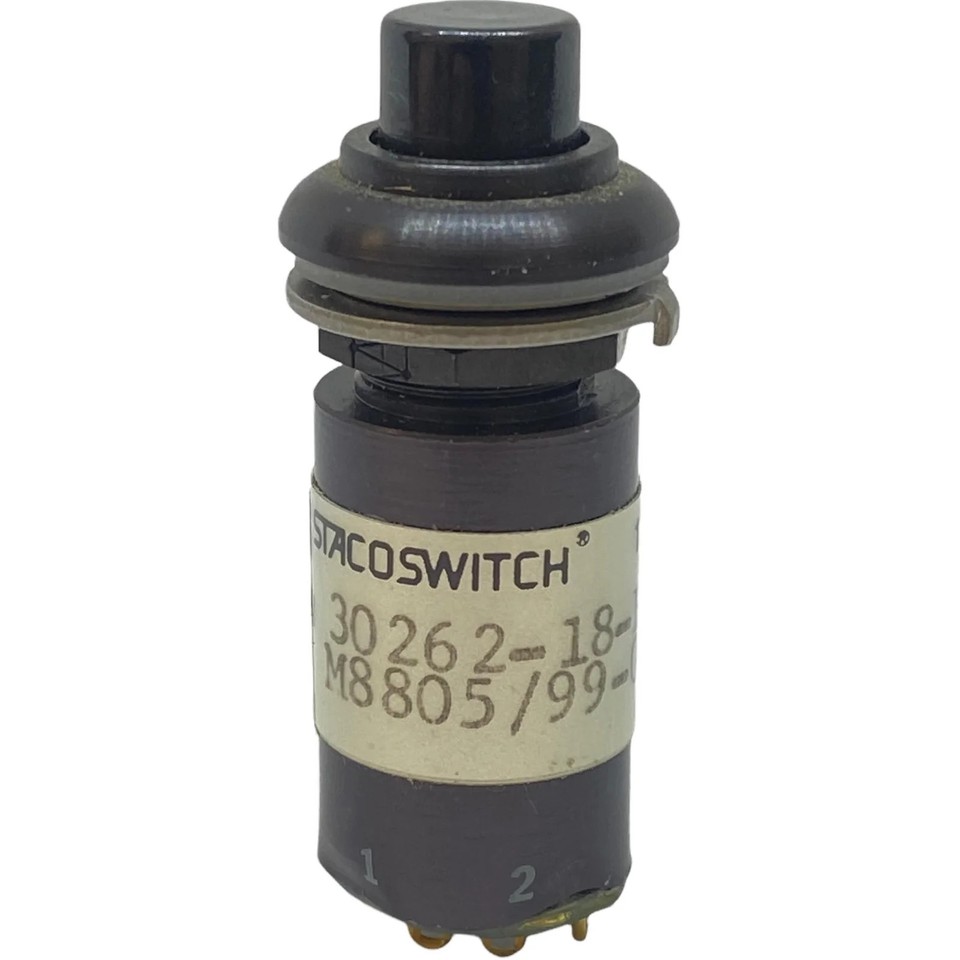 M8805/99-026 Stacoswitch DPDT Momentary Rotary Pushbutton Switch 115Vac ...
