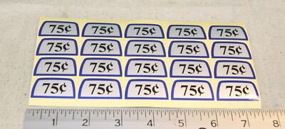 ESD $.75 decals Vertical 5 & 8 coin chute slides , qty. 20 for 1 price ...