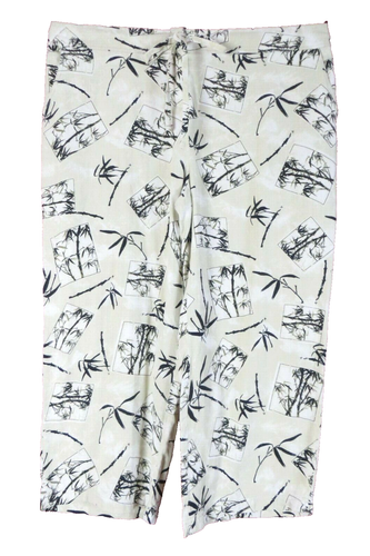 PNS1562- AUGUEST SILK Women's Comfy 100% Silk Casual Capri Pants ...