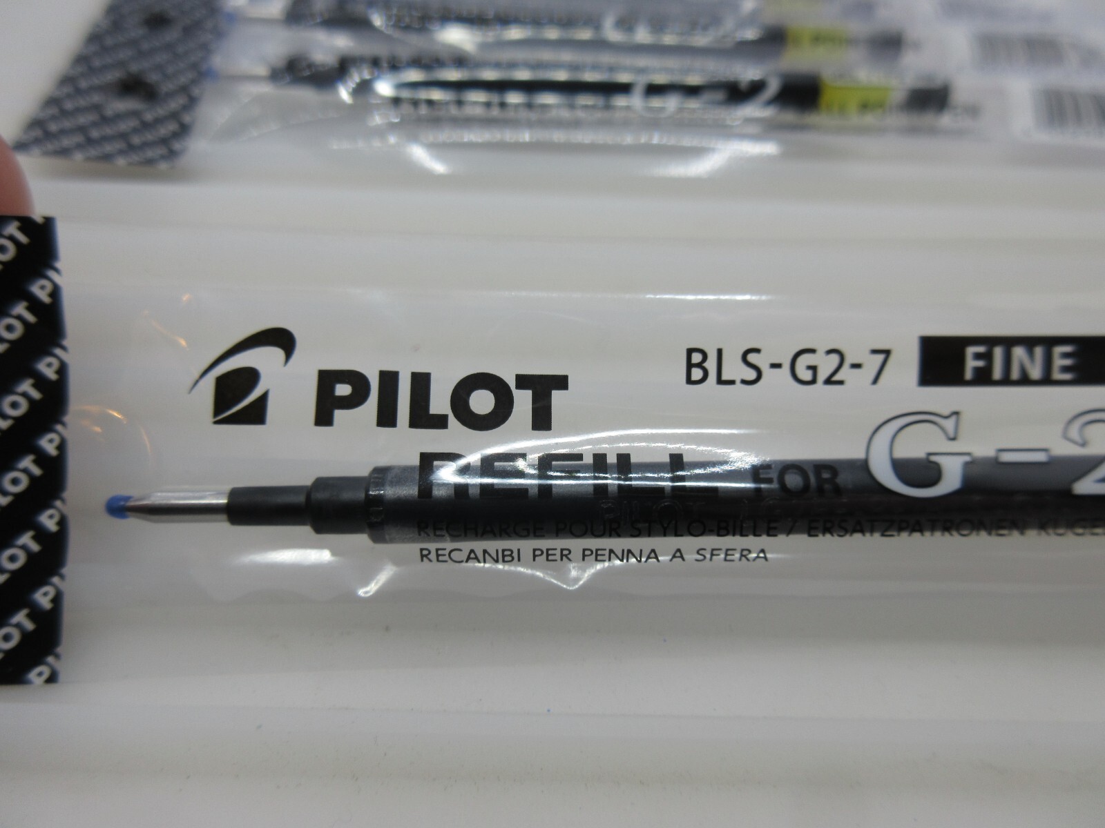12 x BLACK Pilot G2 Ballpoint Pen Refill BLS-G2-7 0.7 Fine In Stock ...