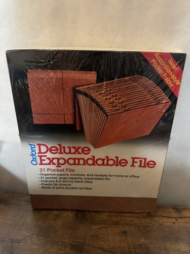 Oxford Brand Deluxe Expandable File - Size 21-Pocket File, A-Z, Brown ...