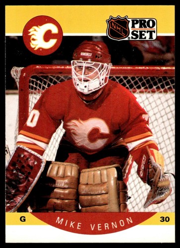 1990-91 Pro Set #47 Mike Vernon Calgary Flames | eBay