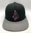 Volcom Genuine Cap Hat Men Fitted S-M Gray Black Acrylic Wool Spandex ...