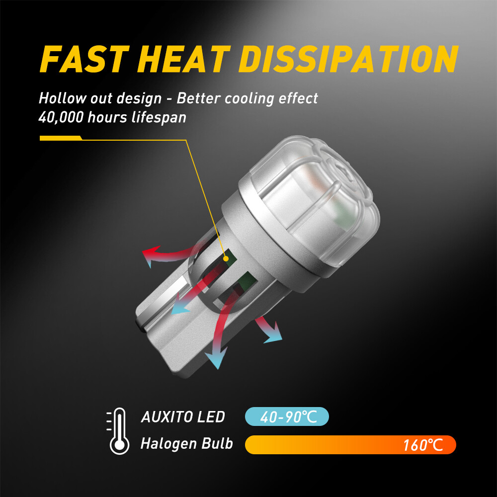 2pcs T10 240LM 194 175 168 175 Light Bulb Wedge Tail Plate Parker ...