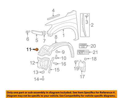 Toyota OEM 2002-2023 Fender Liner Clips 9046707201 NIP (7 pieces for ...