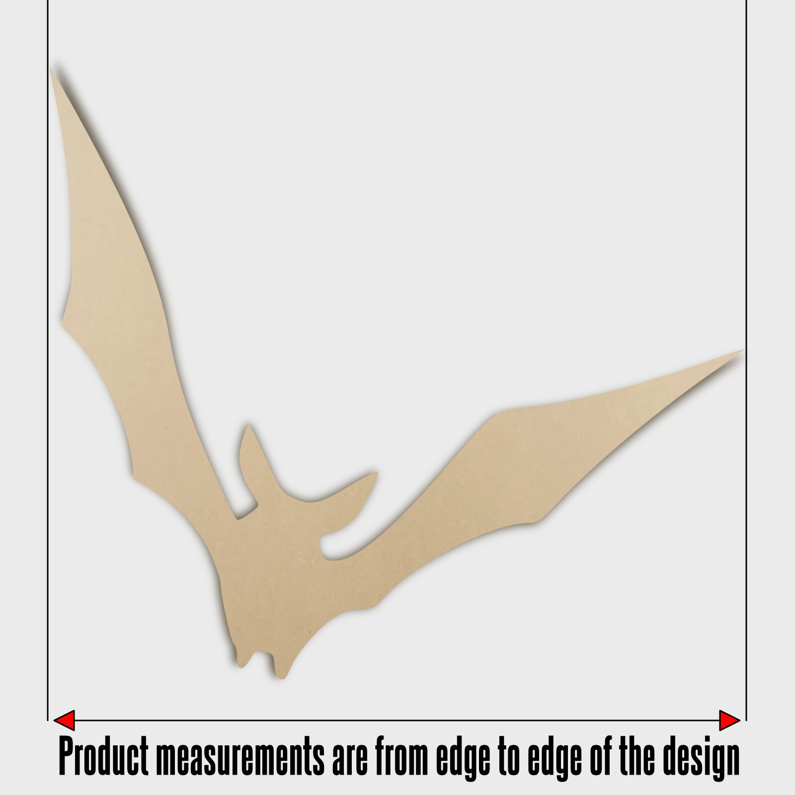 Wooden Bat Shape 100-500mm 3mm MDF - Craft Unpainted 3mm MDF - Laser ...