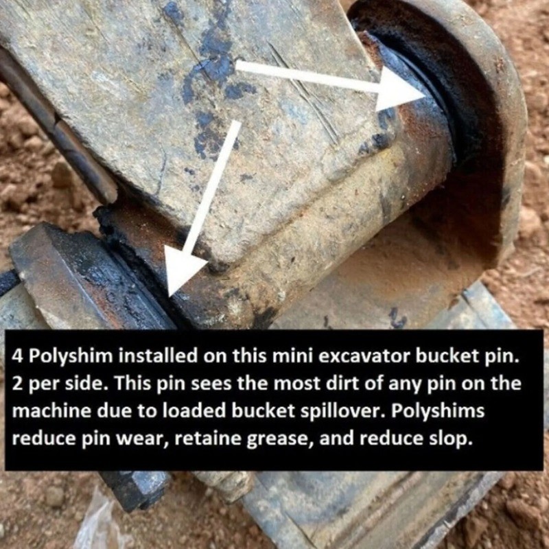 10pc Bucket Pin Shim Kit 120mm for Excavator Skid Steer 3mm Thickness ...