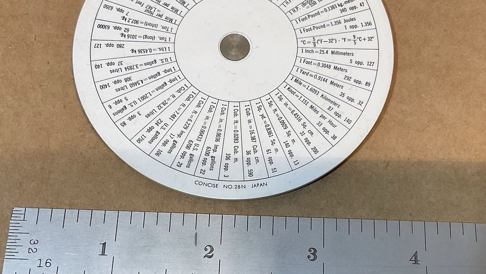 Vintage Concise Circular Slide Rule No.28N Komarek Greaves Company | eBay