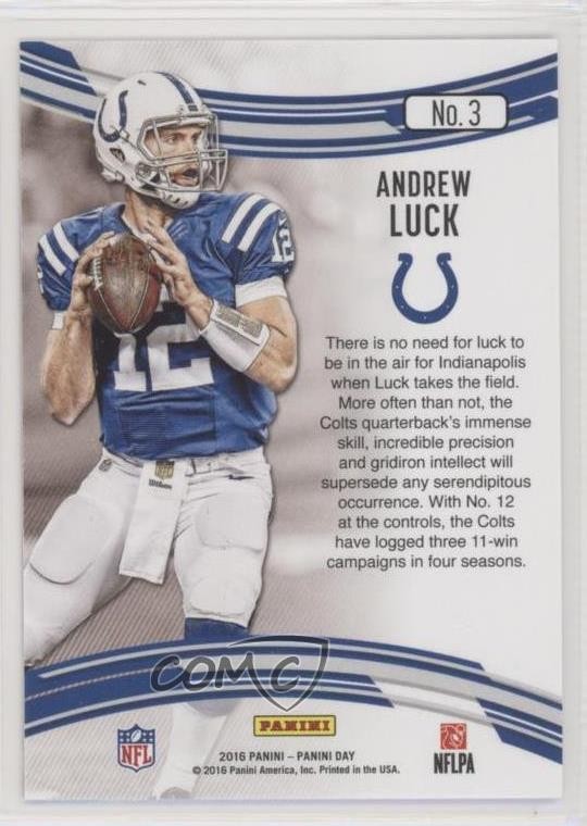 2016 Panini Day Cracked Ice 20/25 Andrew Luck #3 a3q | eBay UK