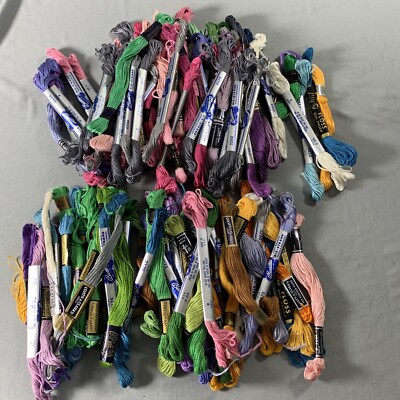 LOT 100 Vtg Embroidery Floss Threads | eBay