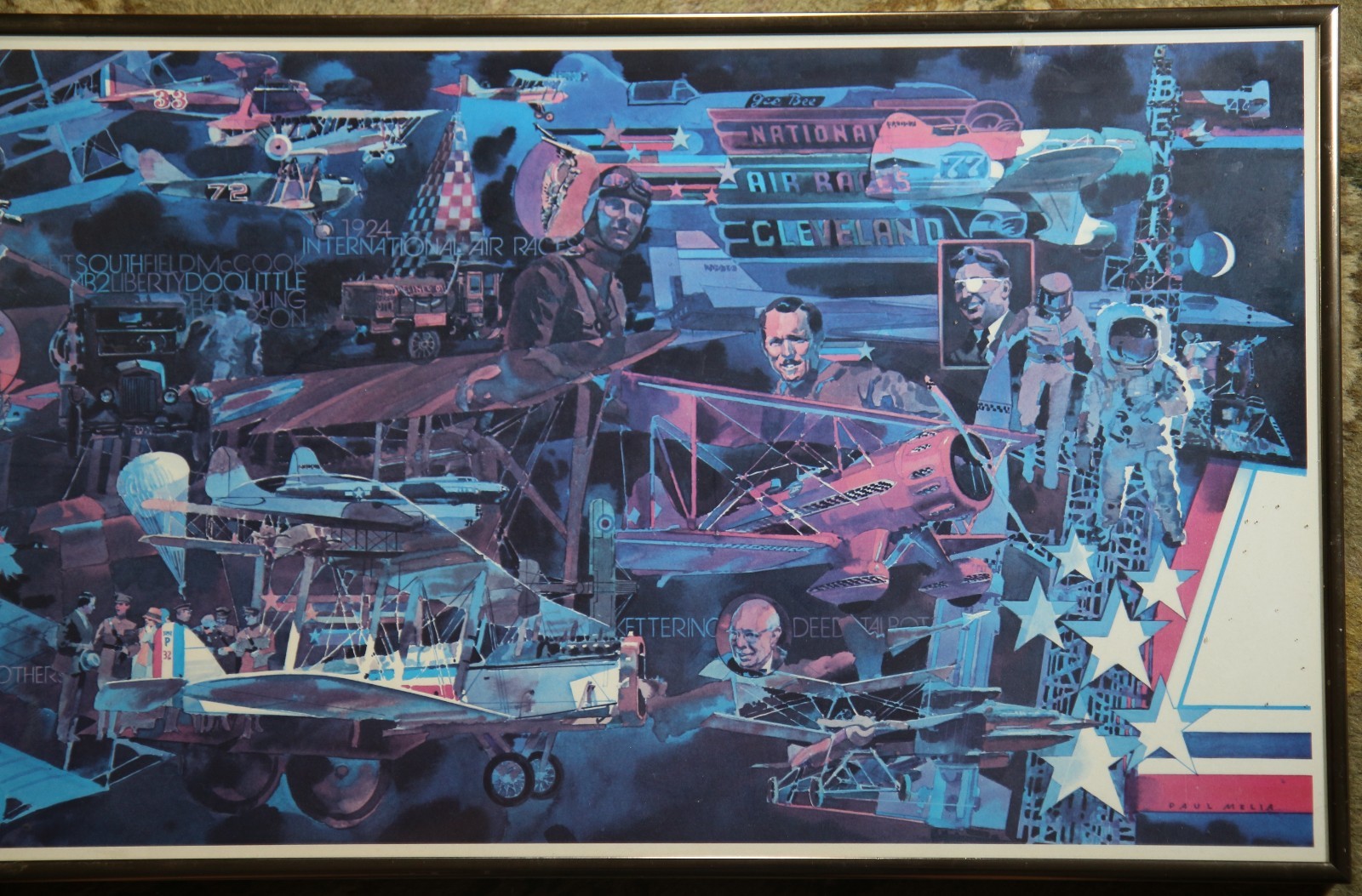 Vintage Paul Melia Gallery One Poster Celebrating Ohio Aviation ...