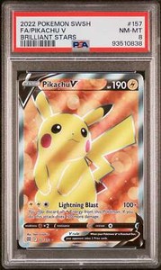 Pikachu V 2022 Sword & Shield: Brilliant Stars #157/172 Holo (Full Art ...