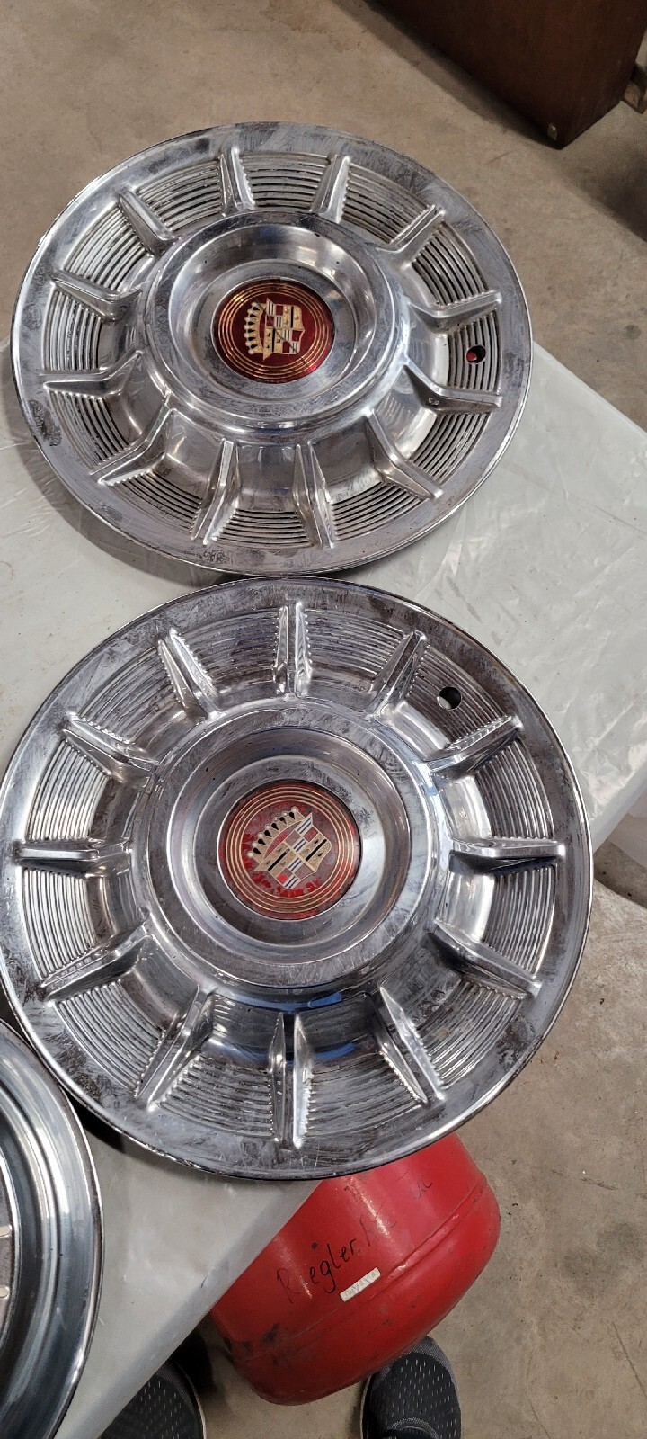 Original 57 Cadillac Hubcaps Been In Storage For Many Yrs | eBay