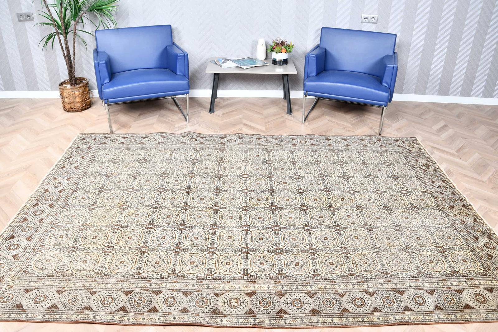 6.4x9.2 ft Large Rug, Wool Rug, Turkish Rug, Bedroom Rug, Vintage Rugs ...