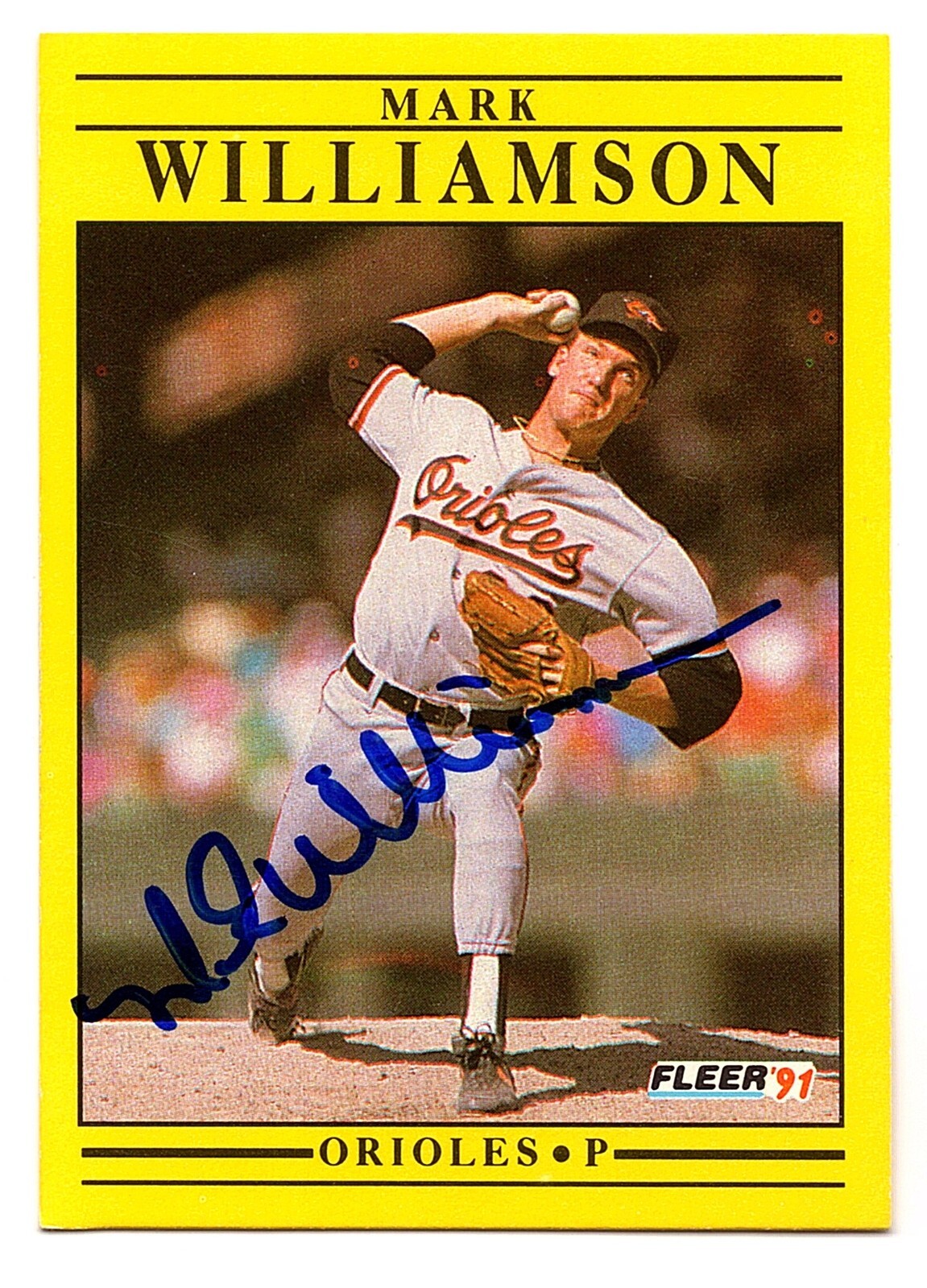Mark Williamson Autograph On A 1991 Fleer - Baltimore Orioles | eBay