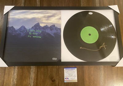 Kanye West signed autographed vinyl record Framed Music legend PSA COA ...