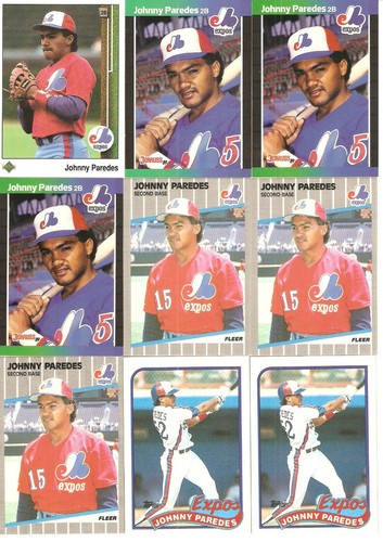18 CARD JOHNNY PAREDES BASEBALL CARD LOT 444 | eBay