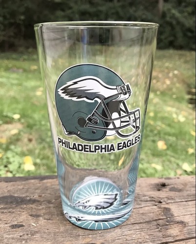 PHILADELPHIA EAGLES Official NFL Beer Pint Glass with Bottom Logo | eBay