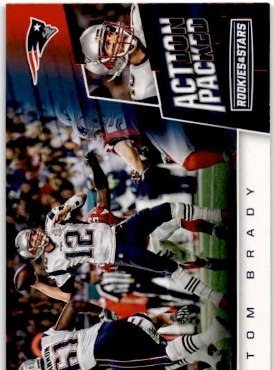 2017 TOM BRADY Panini Rookies & Stars ACTION PACKED NFL Insert Card #10 ...