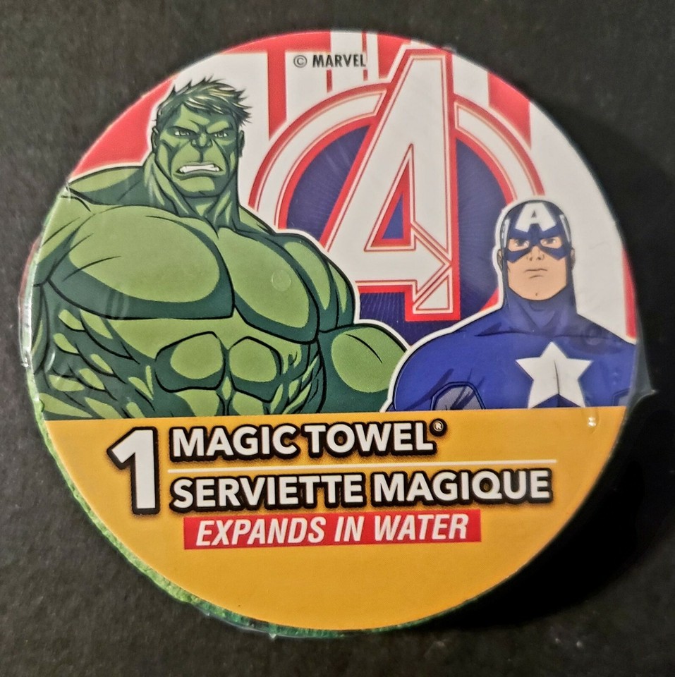 Peachtree Magic Towels Expands In Water, Assorted Characters MARVEL, DC ...