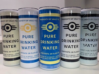 Fallout Vault-Tec Pure Drinking Water 20 Oz. Tumbler w/Metal Straw ...