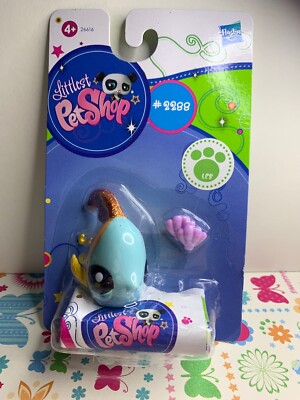 Littlest Pet Shop LPS #2288 NIB Blue Orange Yellow Glitter Angel Fish ...