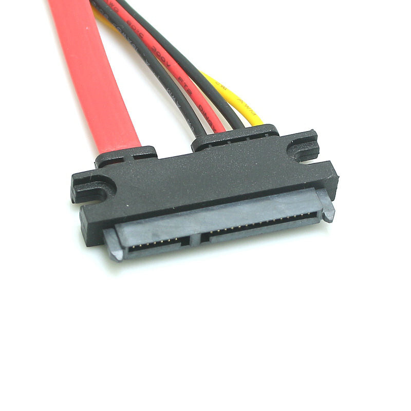 SATA 22 Pin Male To Female Sata Extension Cable SATA 3 22Pin Data Power ...