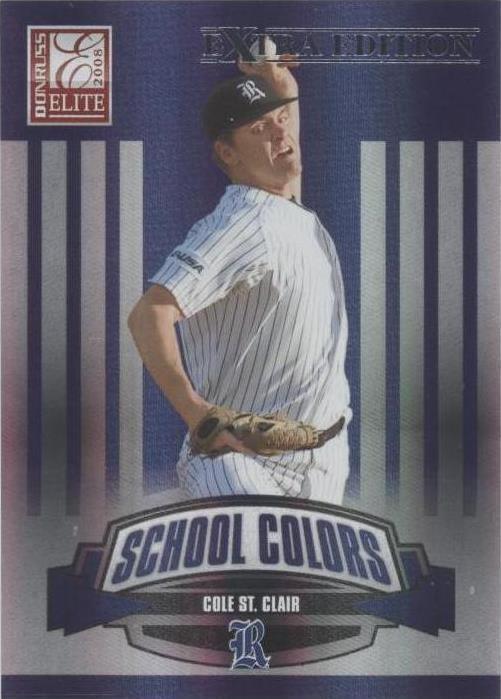 2008 Donruss Elite Extra Edition - School Colors Cole St. Clair #SC-17 ...