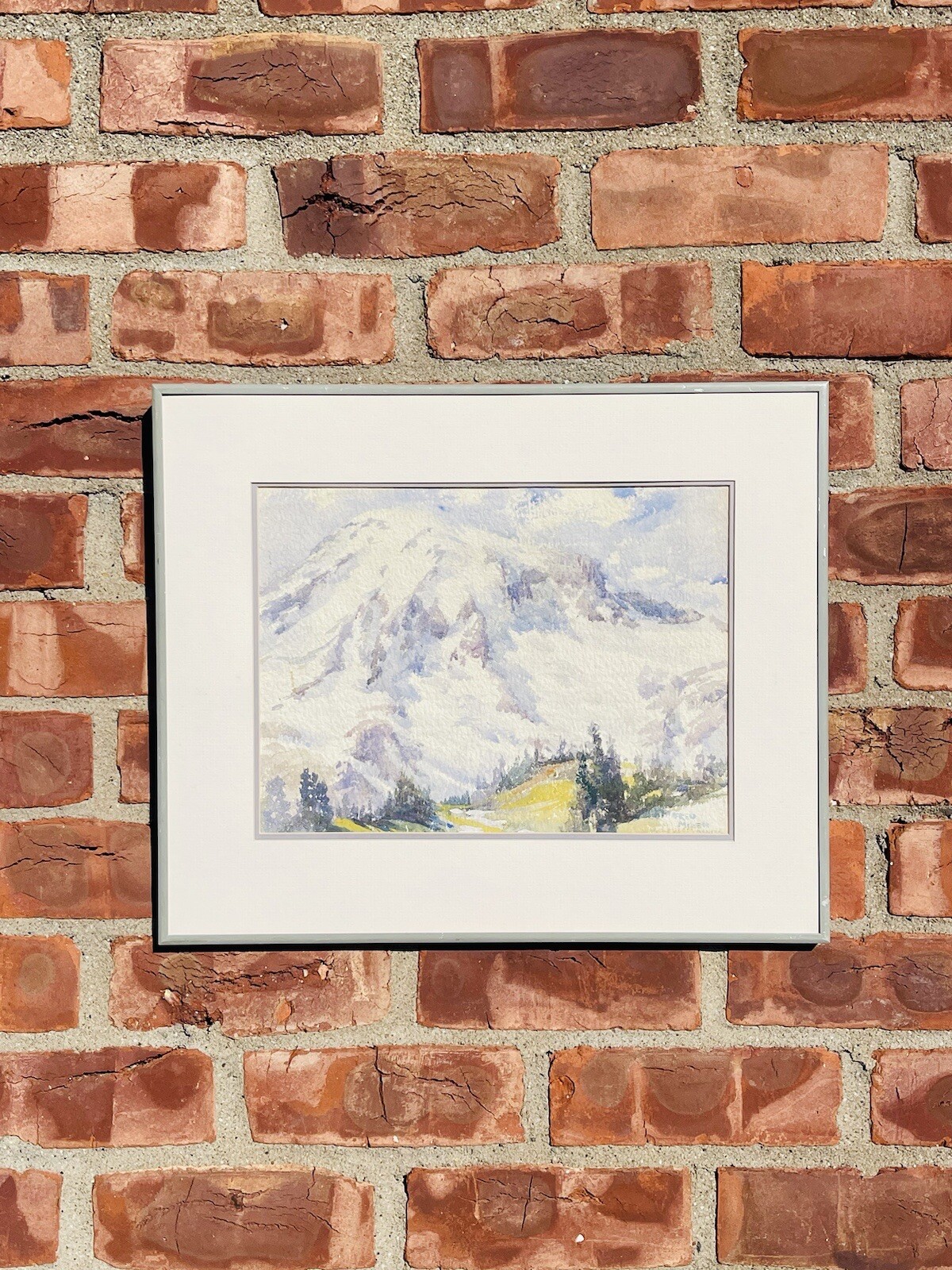 Native American Portrait Artist Frederic Mizen Signed Watercolor Of Mt ...