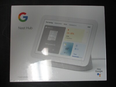 Google Nest Hub 2nd Generation 7" Screen Smart Display GA01331-US Chalk ...