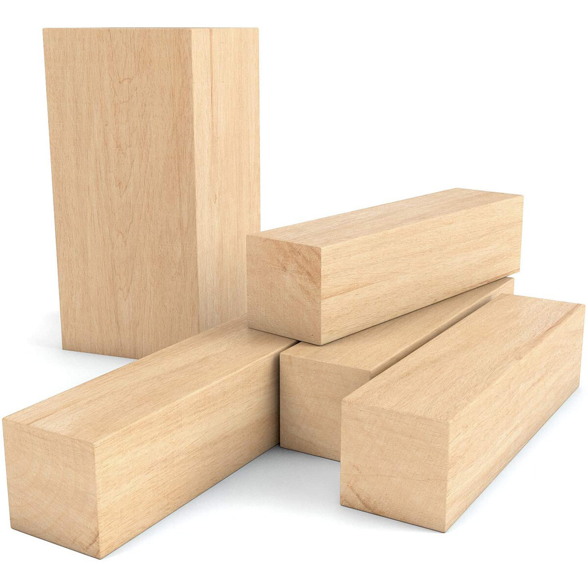 5Pcs Basswood Carving Block Natural Soft Wood Carving Block 2 Sizes hz ...