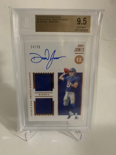 2019 Panini Encased Daniel Jones Rookie Dual Swatch Autograph Auto /50 ...