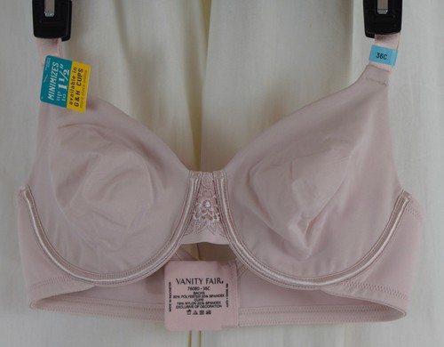 Vanity Fair Women's Beauty Back Smoothing Minimizer Bra Quartz Size 36C ...