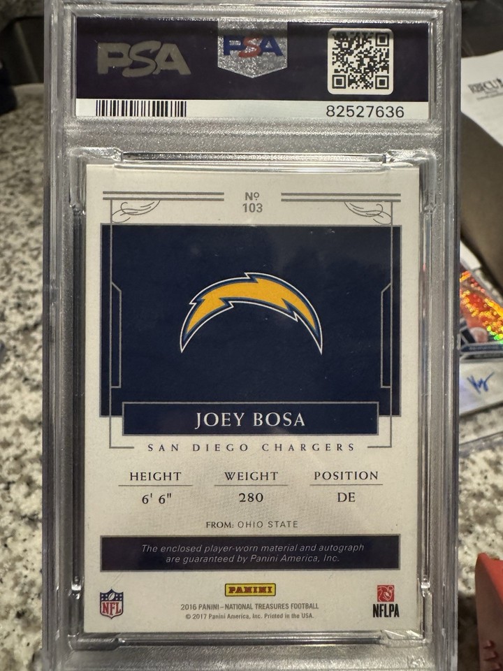 2018 Panini Honors Recollection Collection Autographs Joey Bosa /3 | eBay