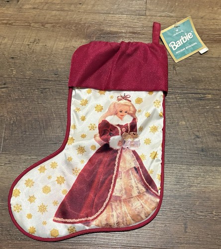 New Vintage Hallmark: Holiday Barbie Christmas Stocking 1996 Hallmark ...