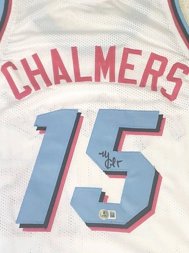 Mario Chalmers Signed Custom Miami Heat Icon Jersey Beckett Witnessed ...
