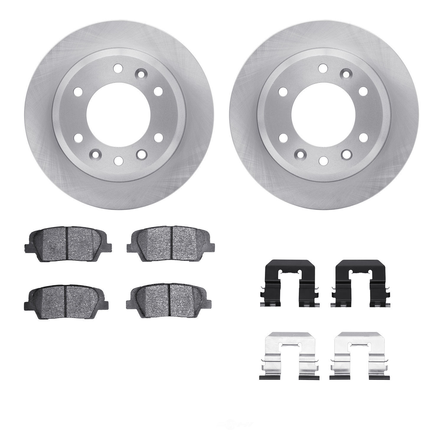 Disc Brake Kit-Rotors with 3000 Series Ceramic Brake Pads includes ...