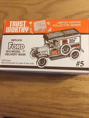 Trustworthy 1913 Ford Model T Truck Diecast Ertl Bank #9744 1989 NIB | eBay