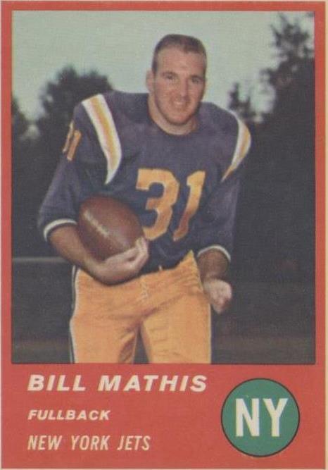 1963 Fleer - Bill Mathis #12 Back Bottom has a Red Stripe for sale ...