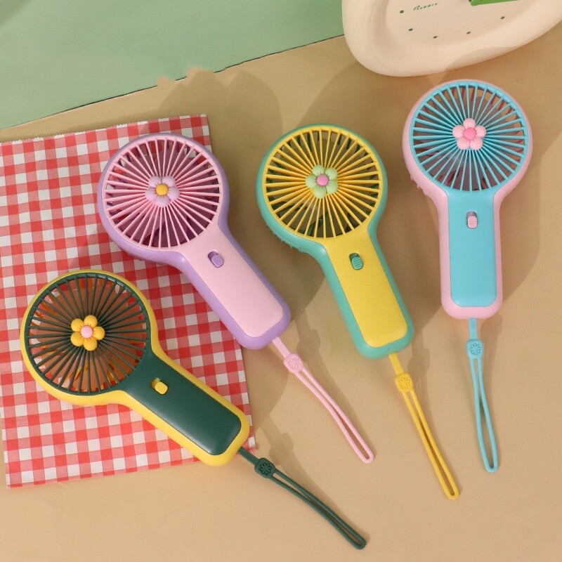 Portable Mini Flower Fan With Usb Rechargeable Battery Cute Design And ...
