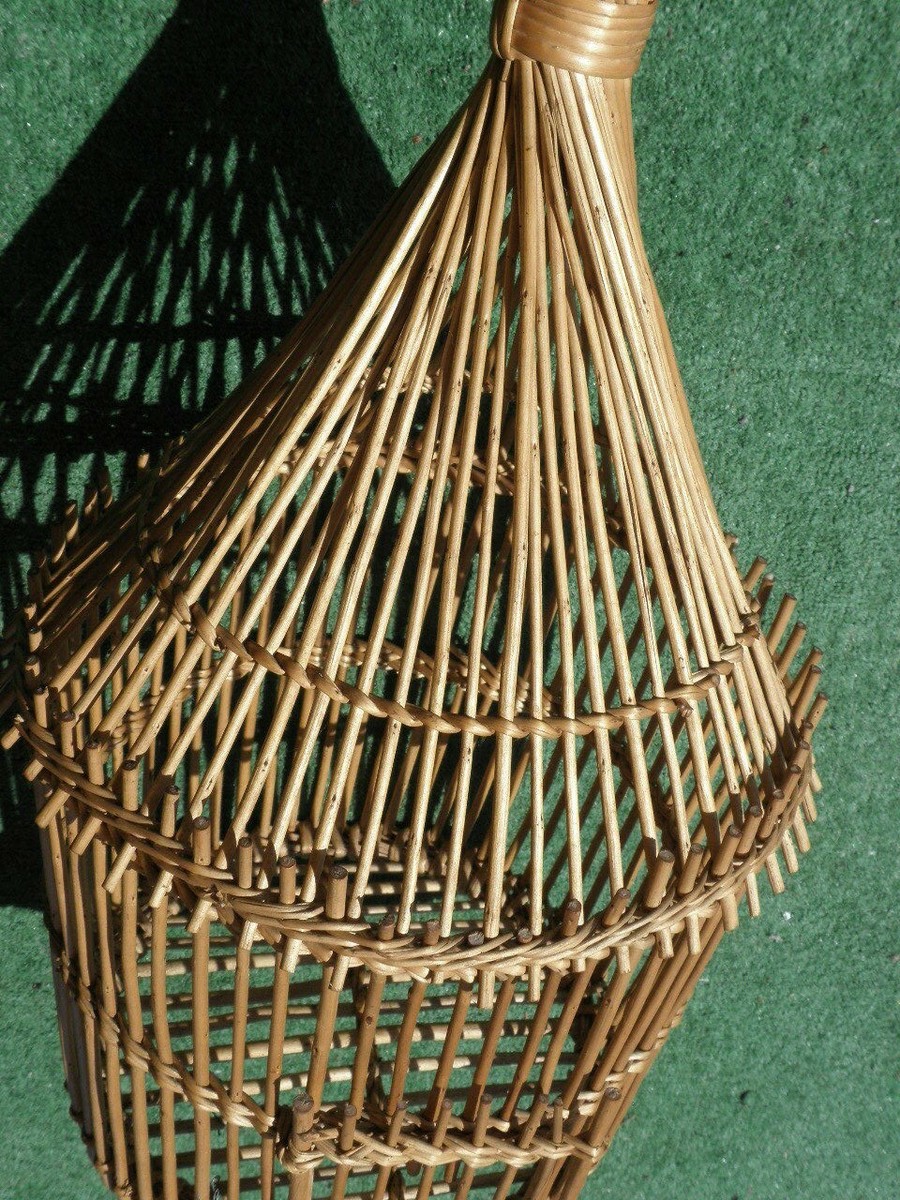 Antique Wicker Bird Cage Antique Double Domed Hand Painted Bird Cage