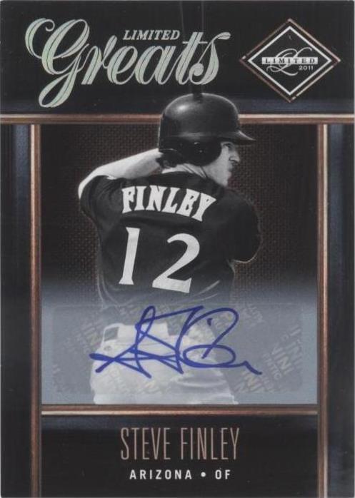 2011 Panini Limited - Limited Greats Steve Finley #33 Signatures /499 ...