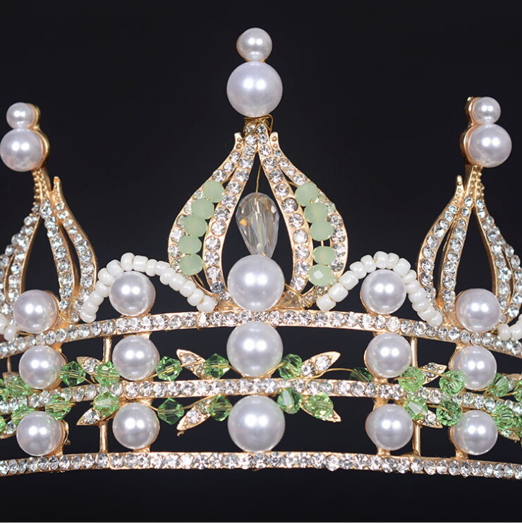 55 Styles Green Crystal Queen Princess Tiara Crown Wedding Princess For ...