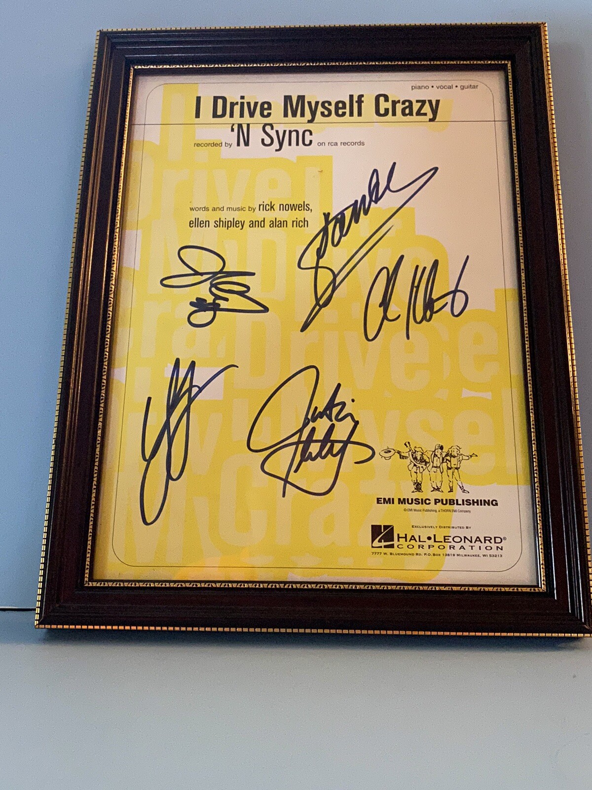 NSYNC Band Autographed Signed By All 5 Sheet Music 1st Album Justin ...