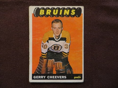 1965-66 Topps No.31 Gerry Cheevers Rookie Boston Bruins NHL Hockey Card ...