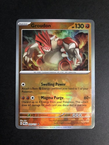 Pokemon TCG Groudon 049/131 Master Ball Prismatic Evolutions NM | eBay