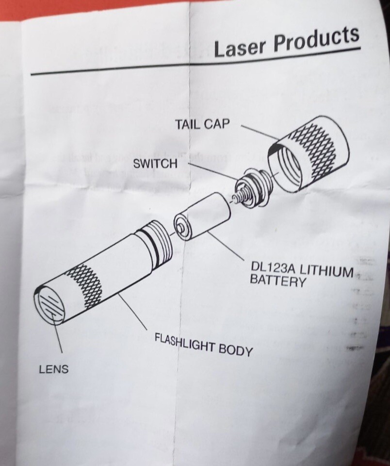 Old gen rare Laser Products Surefire 3 DL Black flashlight Mint ...